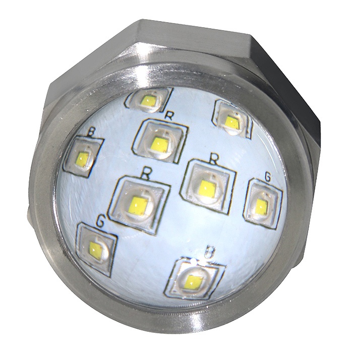 Marine Drain Plug Kit 1/2" NPT LED Drain Plug Boat Light With Dual ...